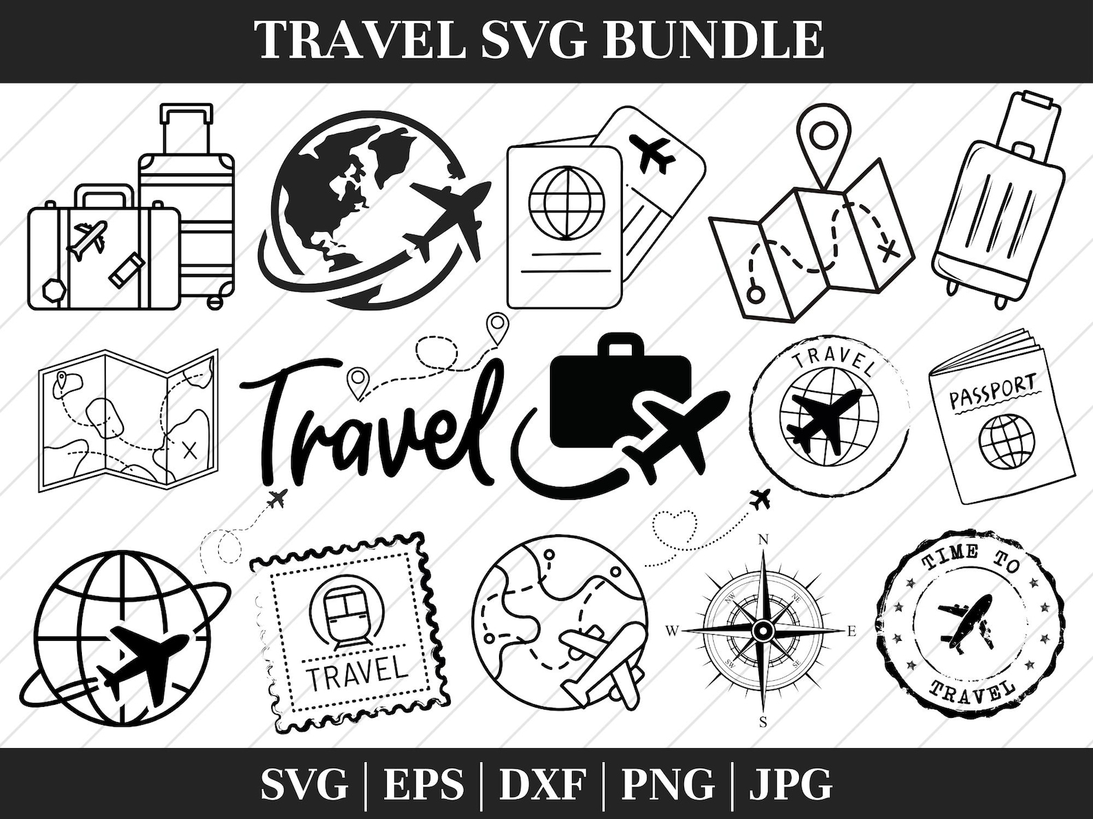 Travel Svg Bundle, Funny Travel Svg, Traveling Svg, Travel Clipart, Svg ...