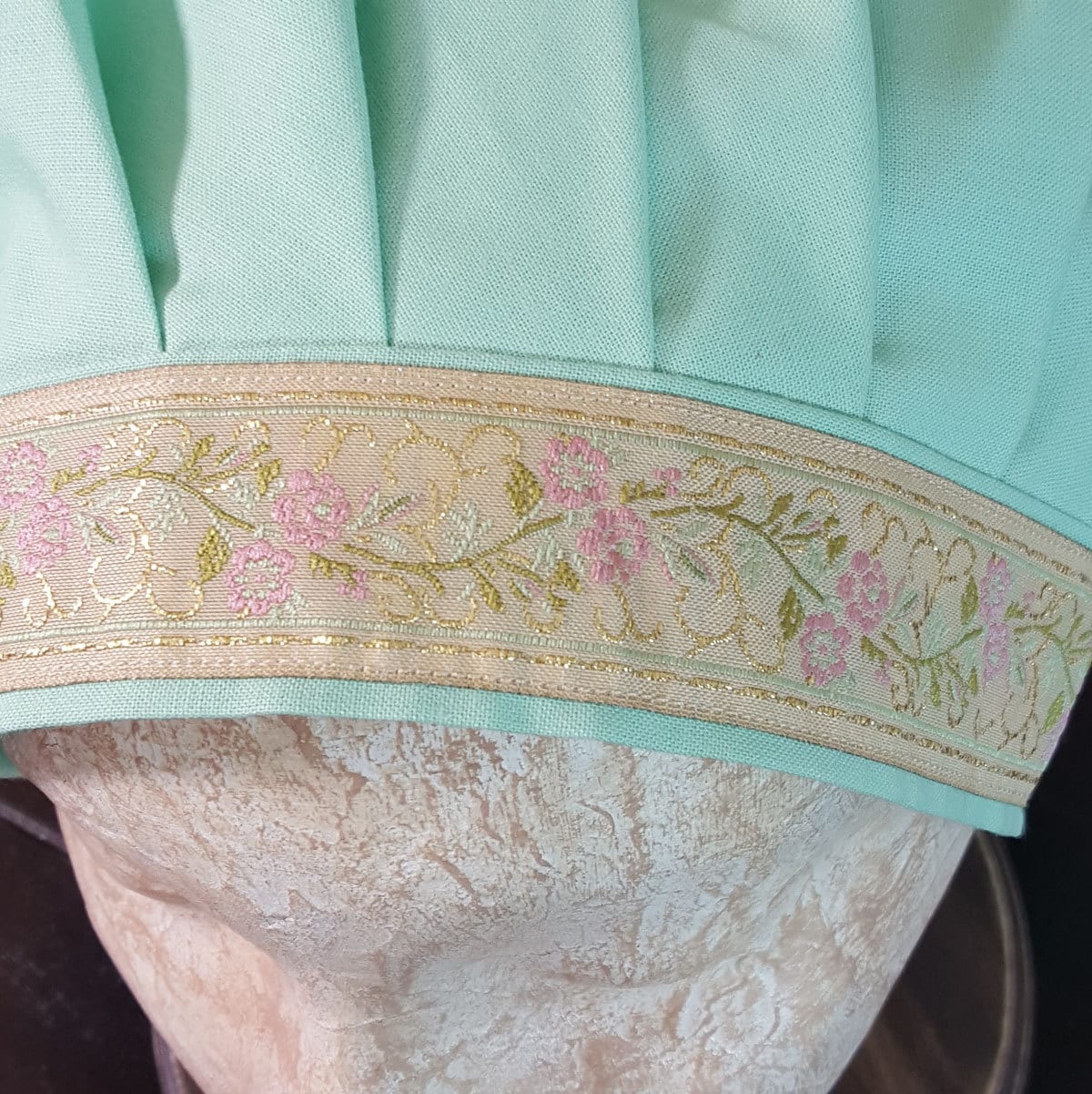 Medieval Caul in Light Mint Green Muffin Hat Cap Renaissance - Etsy