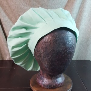 Medieval Caul, Light Mint Green Muffin Cap Hat, Renaissance Hat, Floppy ...