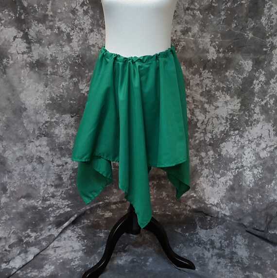 Handkerchief Skirt in Kelly Green Renaissance Pirate Elf - Etsy