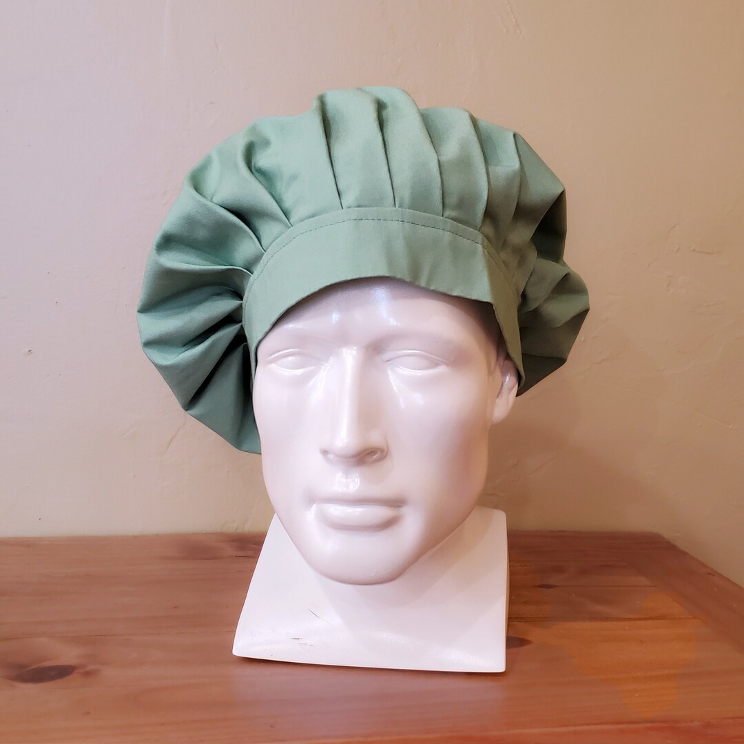 Ren Faire Muffin Cap Sage Green Cotton Medieval Caul Muffin - Etsy