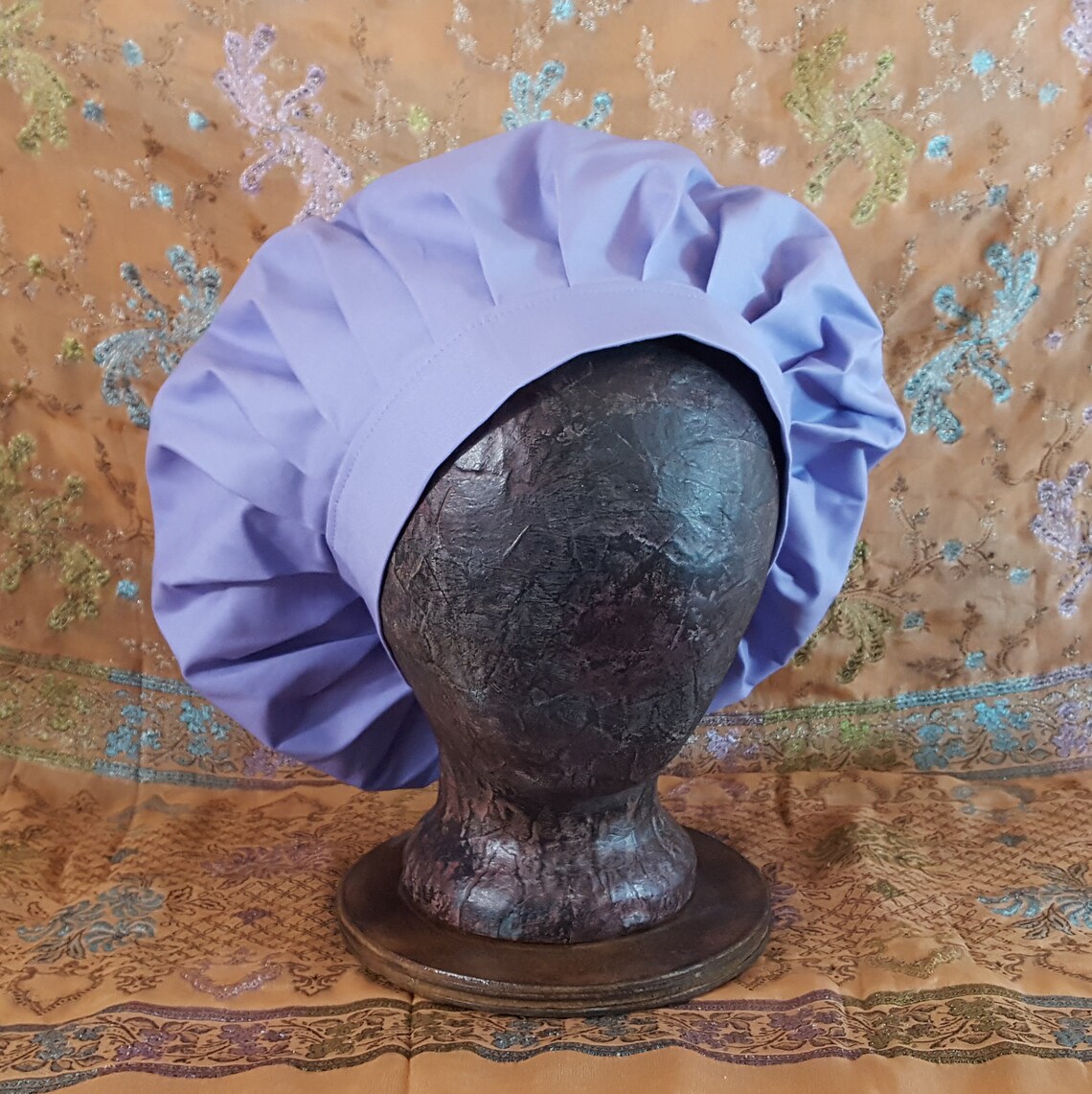 Medieval Caul Lavender Muffin Cap Renaissance Hat Floppy - Etsy