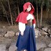Red Hooded Caplet, Fleece Capelet, Renaissance Costume, Medieval Cape ...