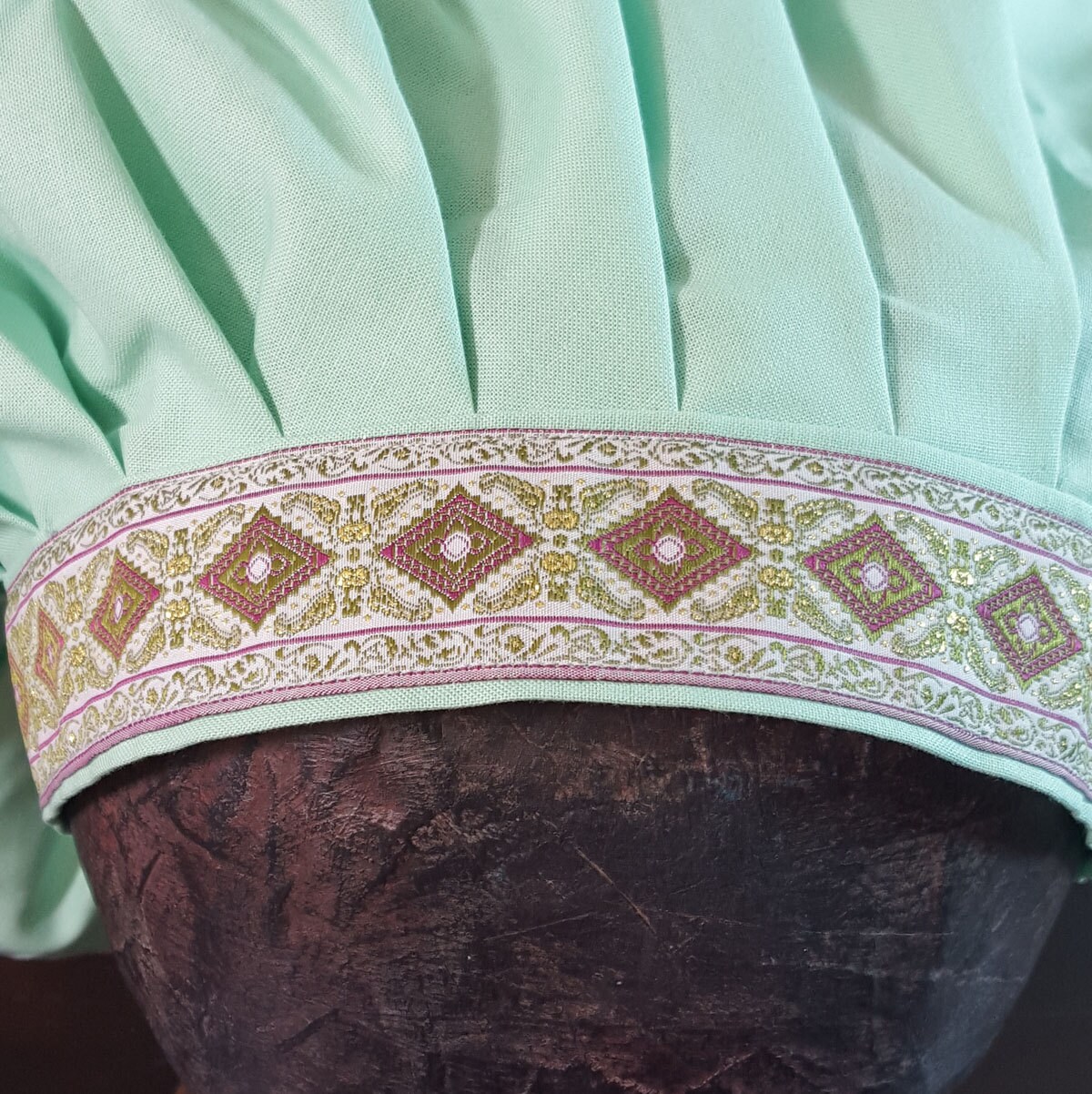 Medieval Caul in Light Mint Green Muffin Hat Cap Renaissance - Etsy