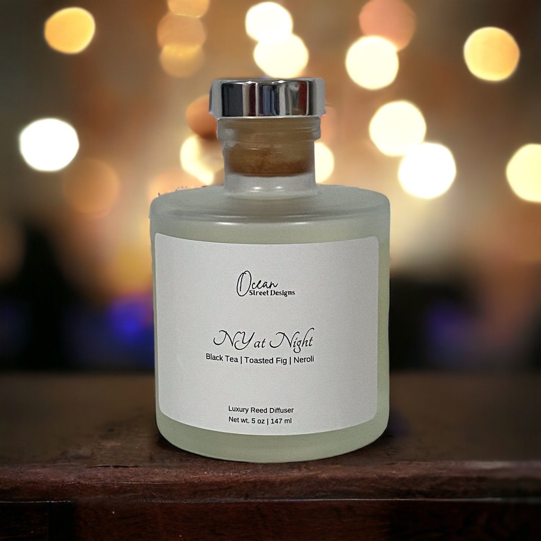 NY at Night Reed Diffuser, Ocean Street Designs, Black Tea, Toasted Fig ...