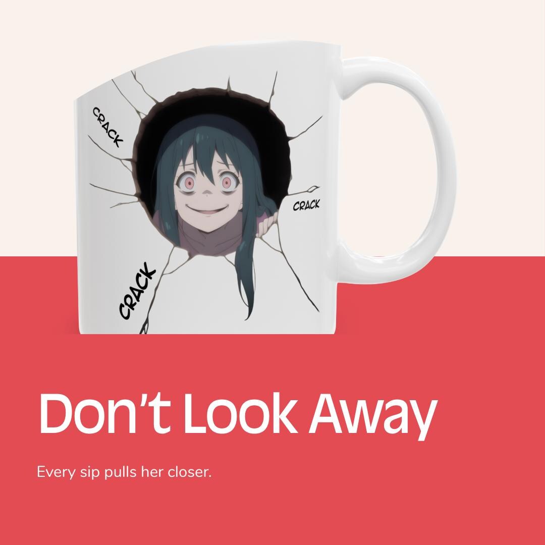 Creepy Anime Mug: Horror Meme Coffee Cup - Otaku Gift - Etsy