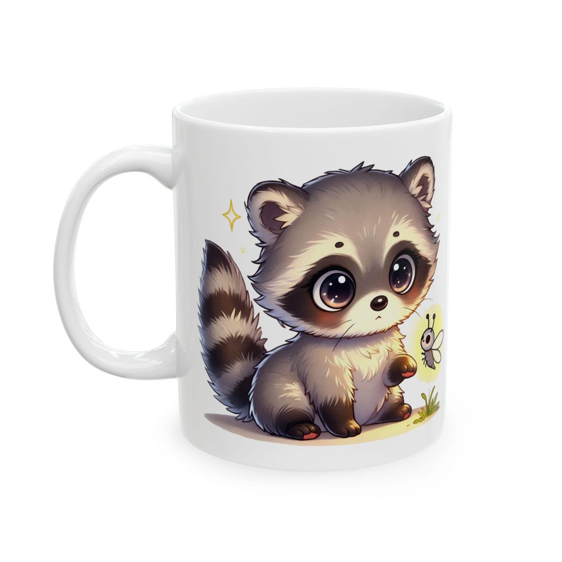 Curious Raccoon Mug - Cute Animal Friendship Coffee Cup, Sweet Gift for ...