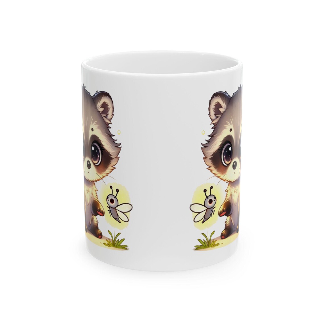 Curious Raccoon Mug - Cute Animal Friendship Coffee Cup, Sweet Gift for ...