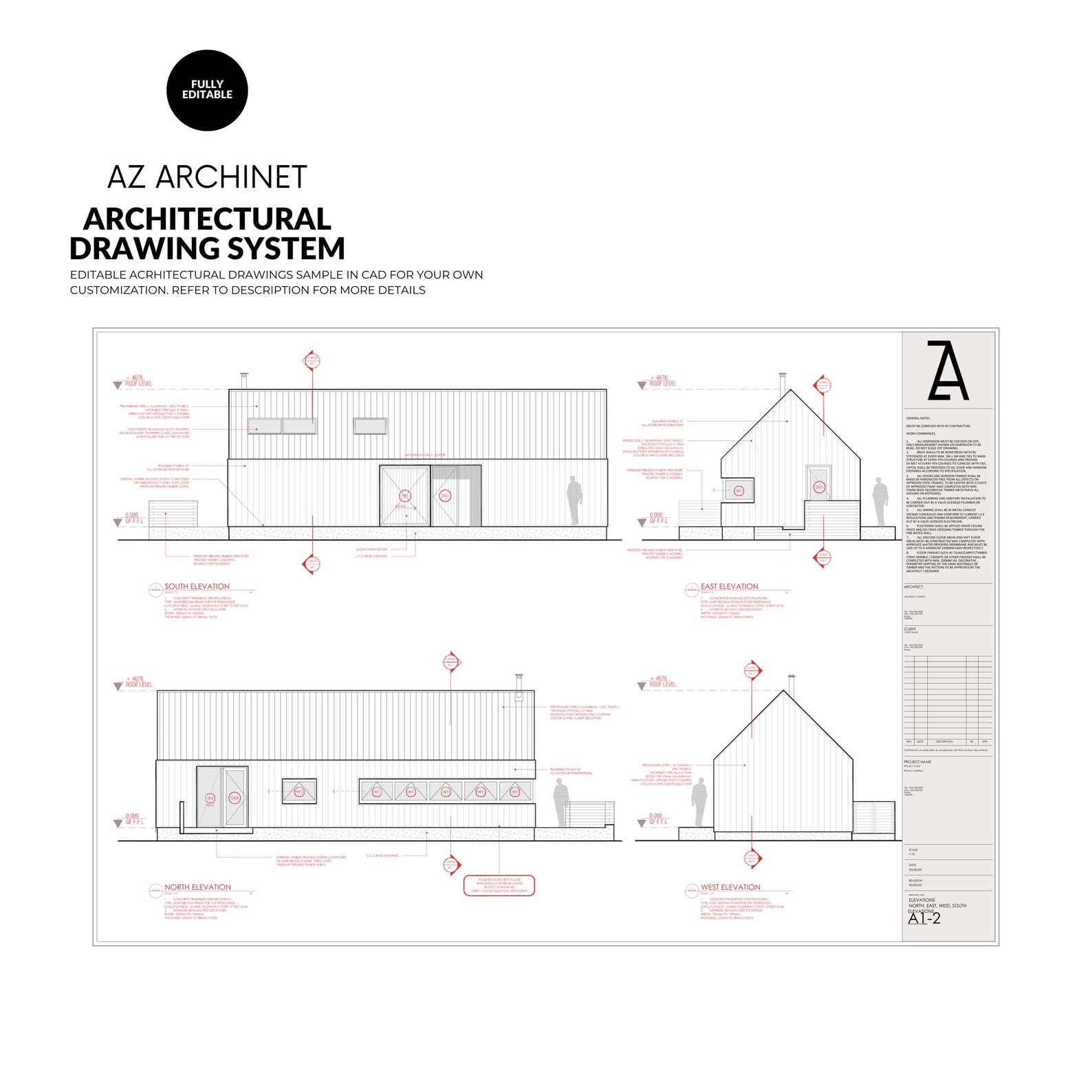 Autocad Template Pack, Autocad Sample, Autocad Template, Professional ...