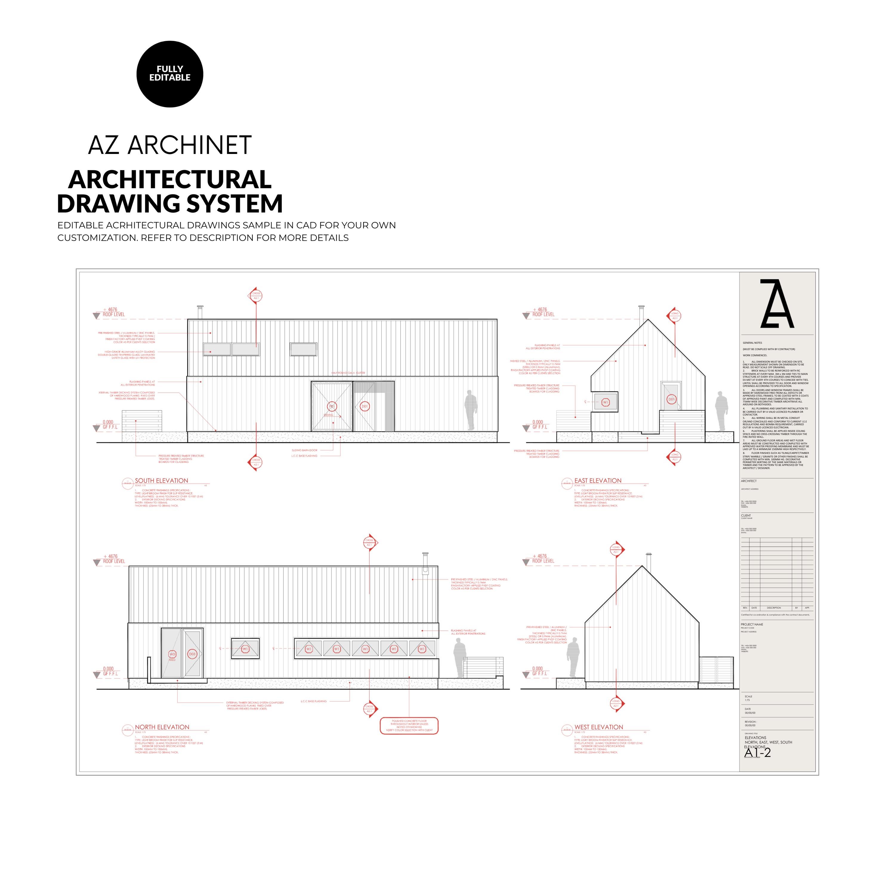 Autocad Template Pack, Autocad Sample, Autocad Template, Professional ...