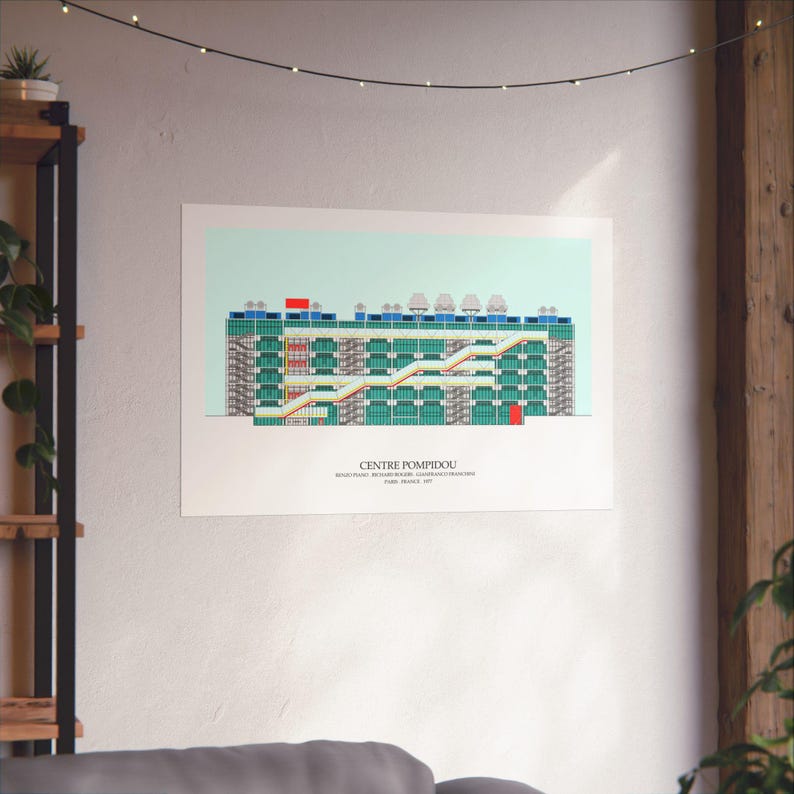 Printable Pompidou Centre Paris, Print Wall Art, Digital Download ...