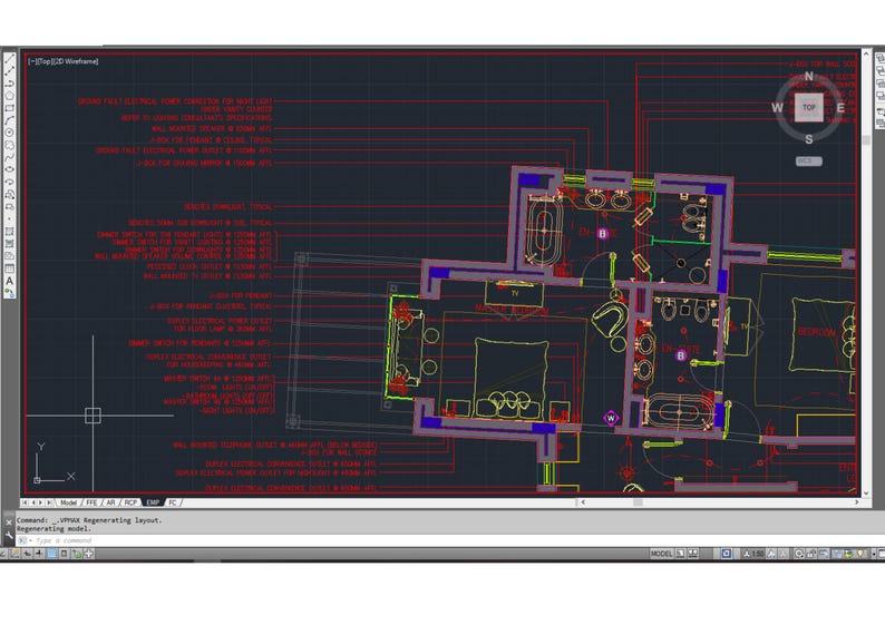 Autocad Drawings Sample for Interior Design, Interior Designer, Project ...
