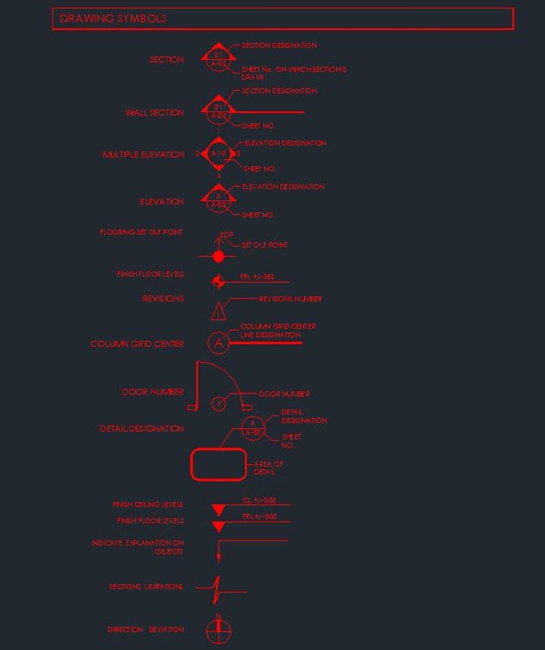 Autocad Drawings Sample for Architecture - Etsy