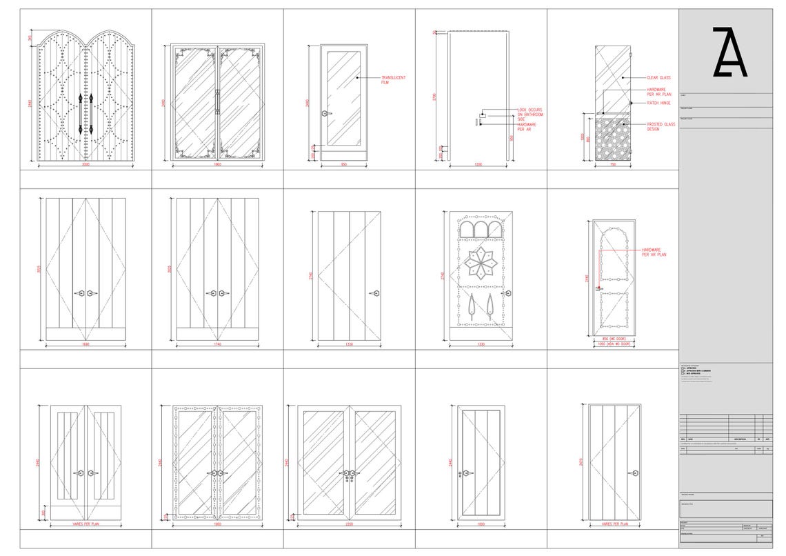 Doors Elevations Autocad Blocks | Architecture | Interior Design ...