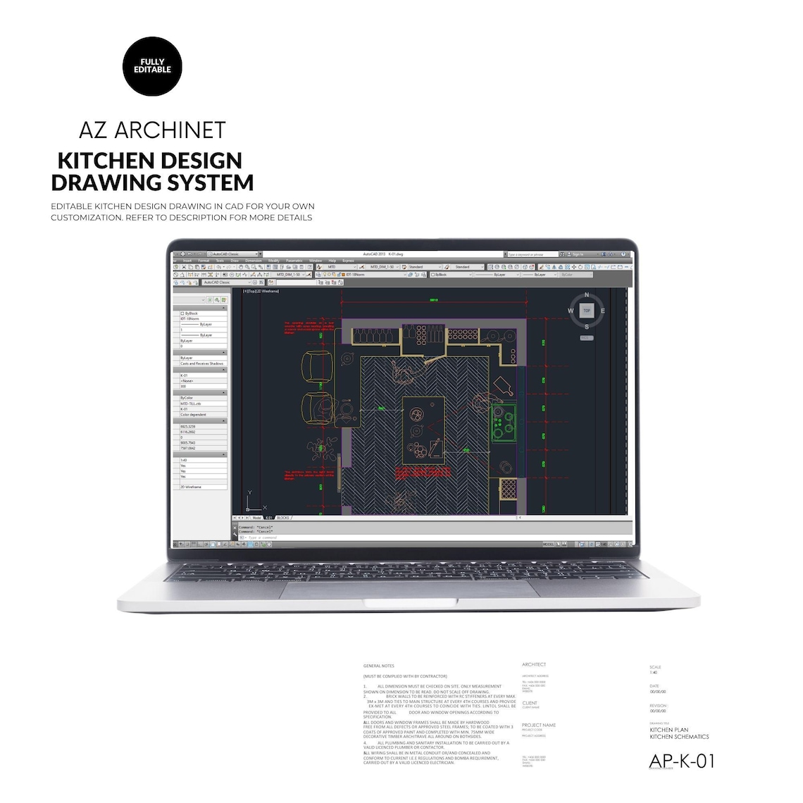 Autocad Template Pack, Kitchen Drawing System Schematics, Autocad ...