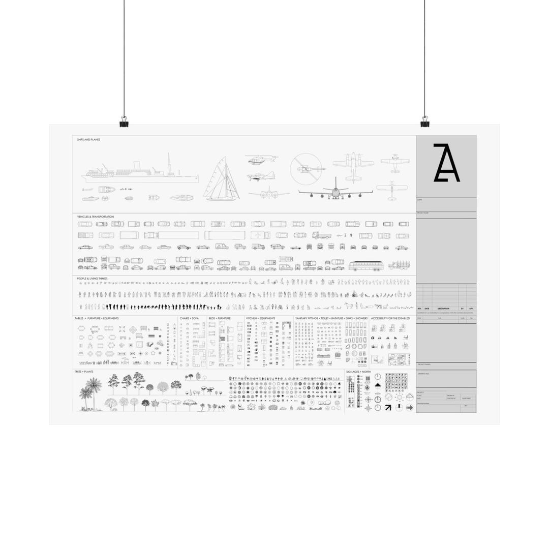 Autocad Blocks Library Template in Dwg Format - Files With 1178 Blocks ...