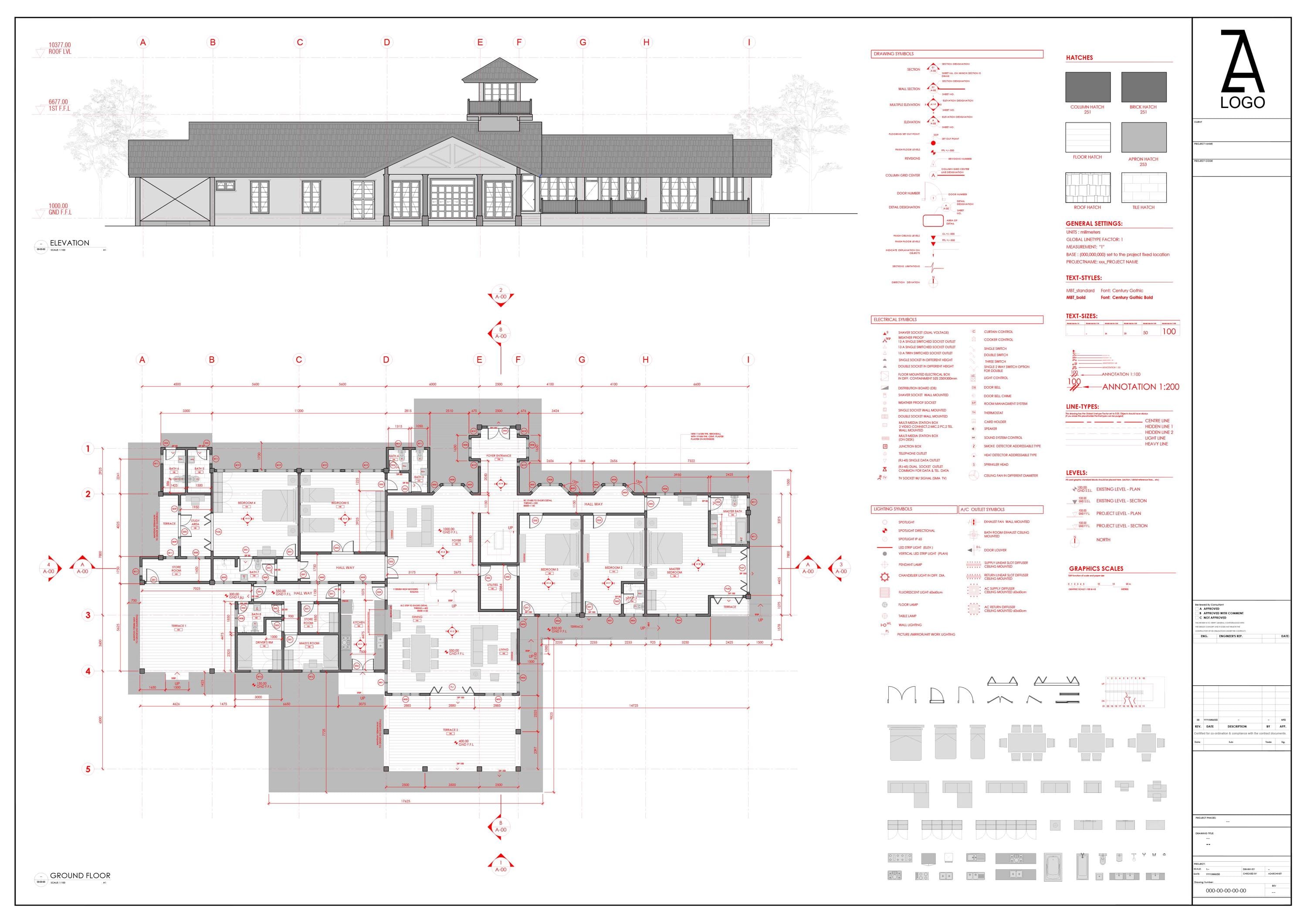 Autocad Drawings Sample for Architecture - Etsy