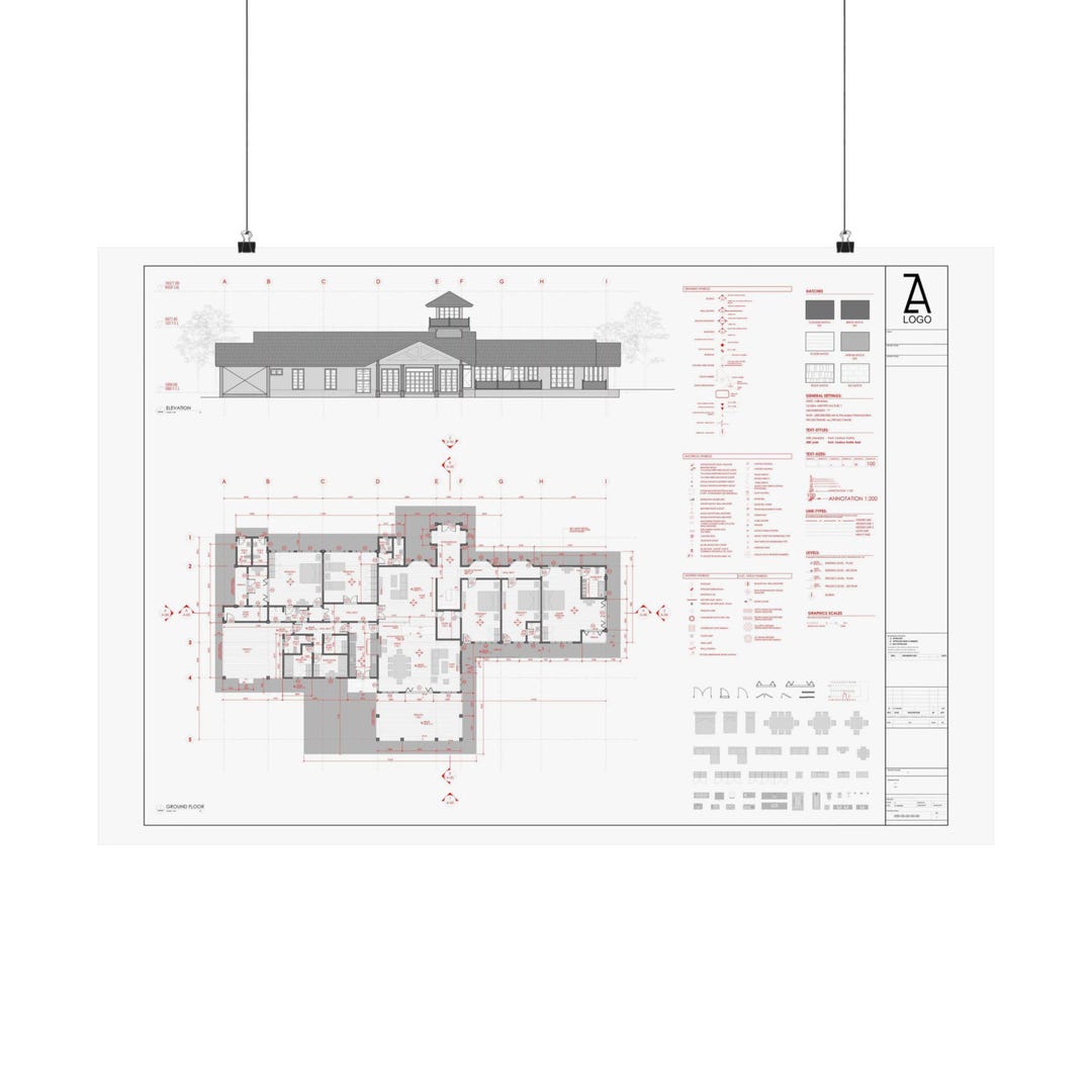 Autocad Drawings Sample for Architecture - Etsy