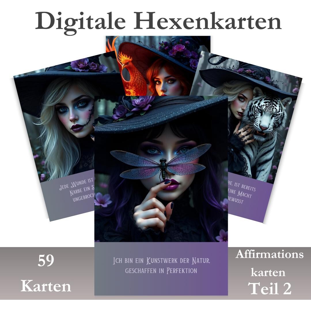 Witchy Affirmation Cards – Part 2 | 59 Spiritual Cards PDF | Feminine ...