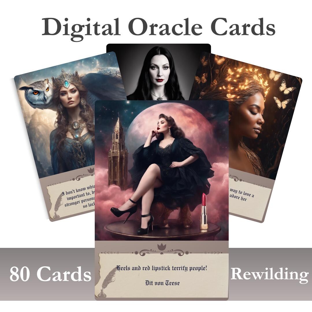 Wild Woman Cards | Goddess Cards Digital| Femininity & Courage Tarot ...