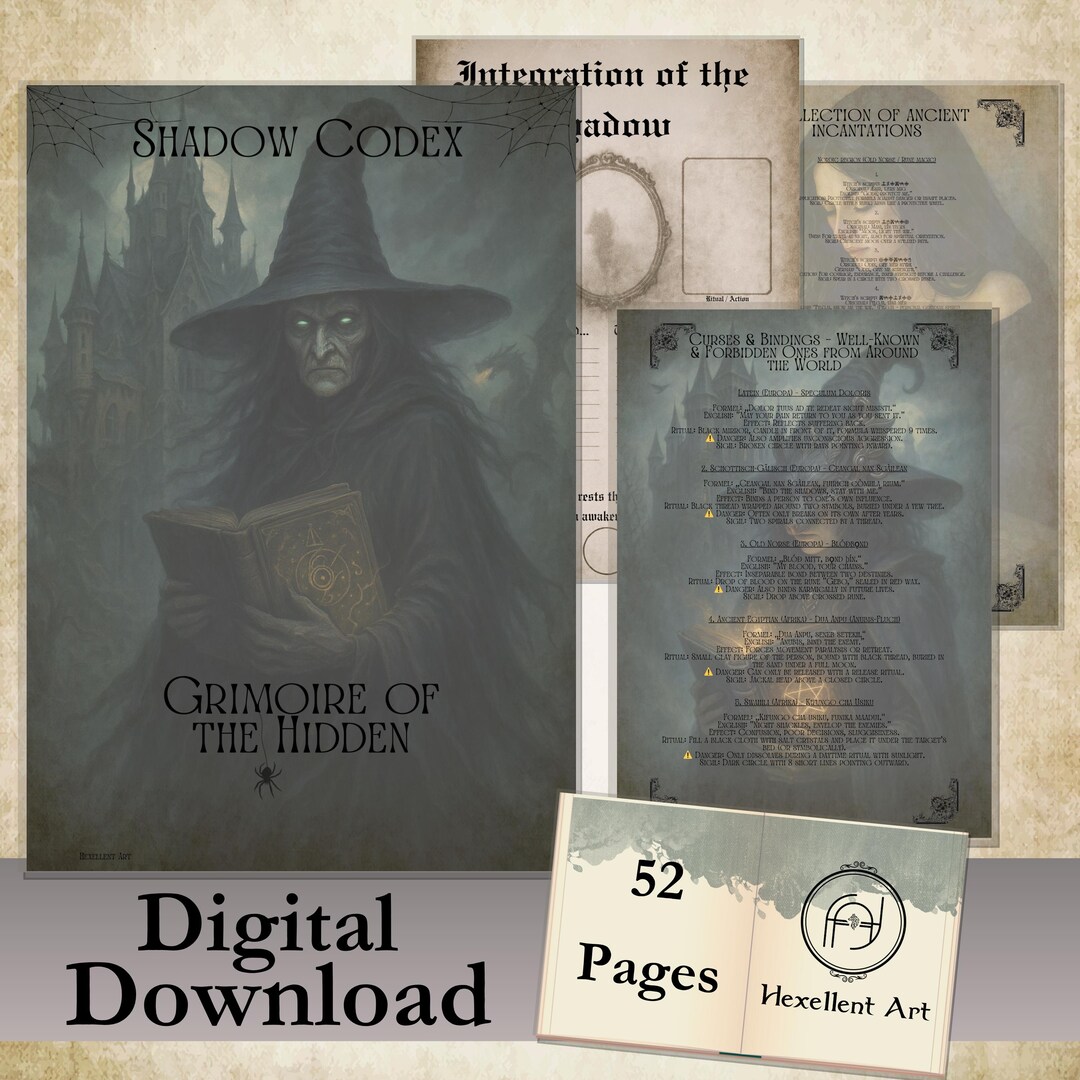 Shadow Codex – Grimoire of the Hidden | Digital Witch Book PDF | Sigil ...