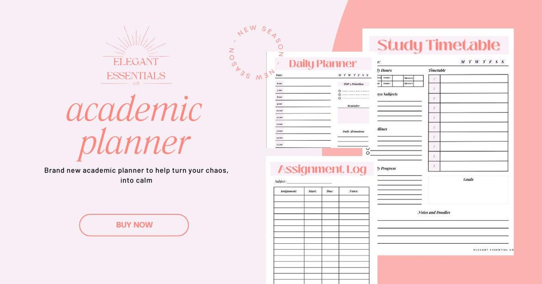 Academic Planner | Digital Download - Etsy