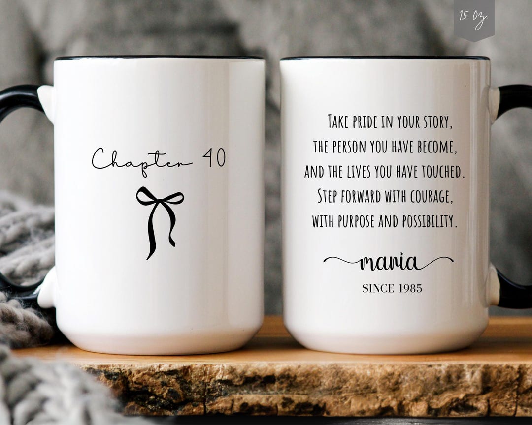 Custom 40th Birthday Mug, 40th Birthday Gift for Women, 40th Birthday ...