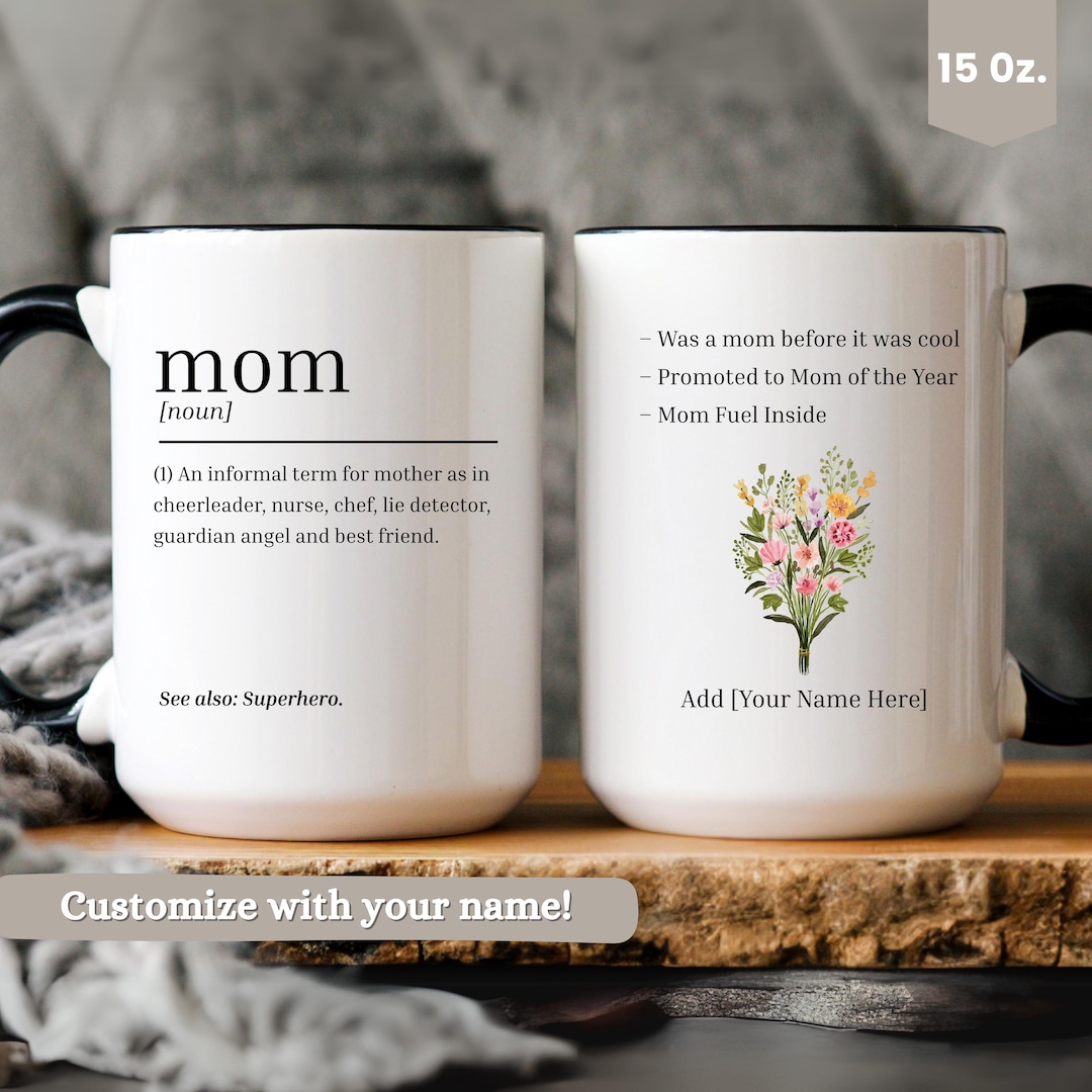 Custom Mom Definition Mug, Personalized Coffee Cup, Funny Mother’s Day ...