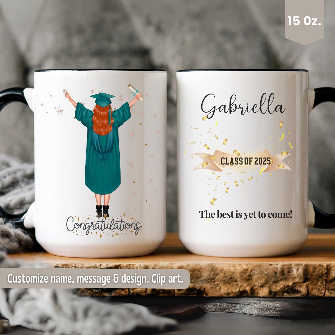 Personalized Graduation Mug, Graduation Gift for Girl, Graduation Girl ...