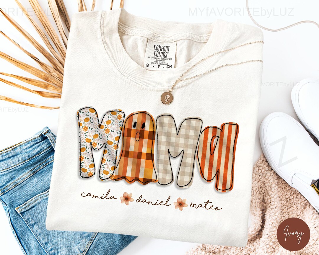 Custom Preppy Floral Fall Mama Shirt, Mama Patchwork T-shirt, Floral ...