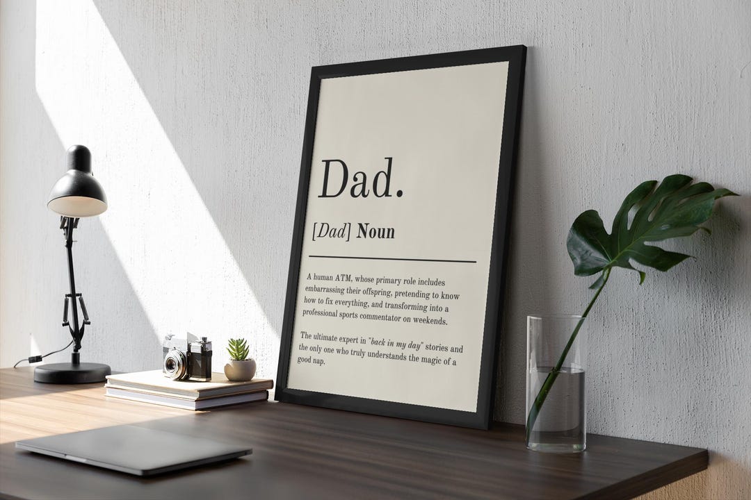 Funny Dad Definition Farther Wall Art Poster A4 - Etsy