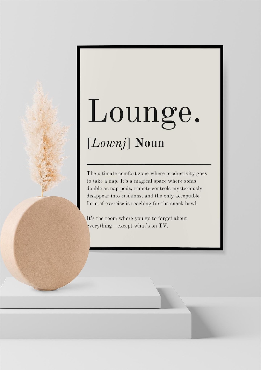 Funny Lounge Definition Wall Art Decor A4 Family Room Wall Poster - Etsy