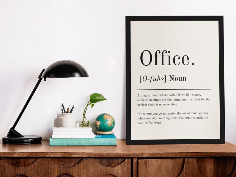 Office Definition Wall Art A4 Poster Funny - Etsy Australia