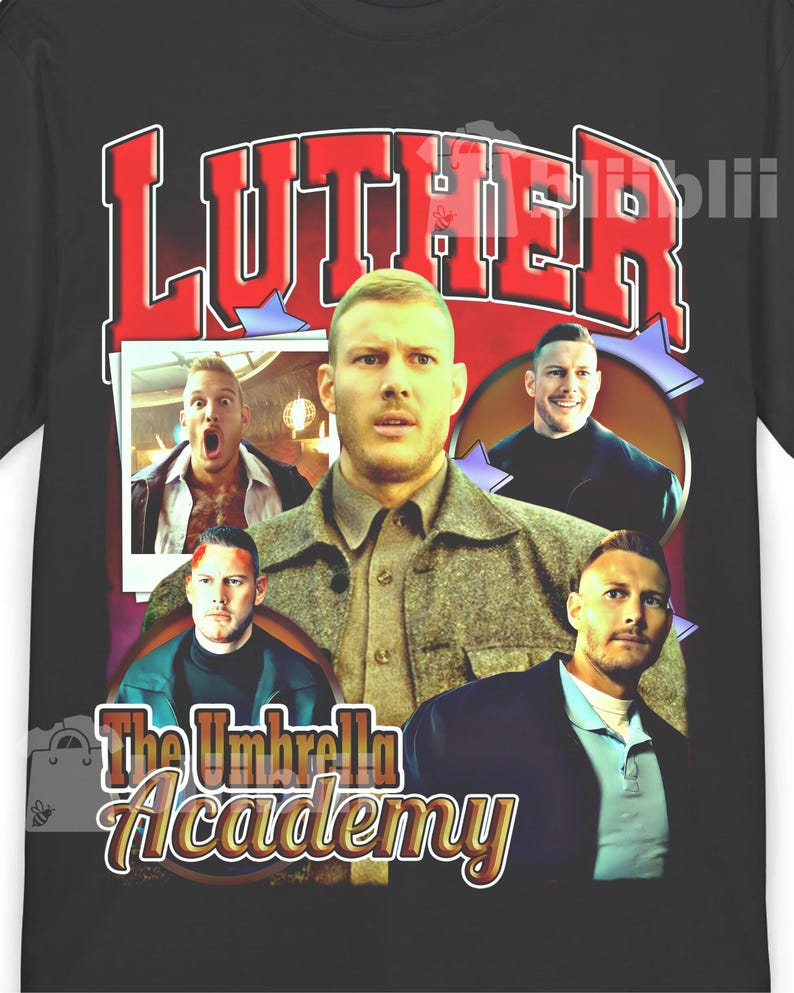 Luther Hargreeves Bootleg Collage PNG – Retro Superhero Digital Art ...