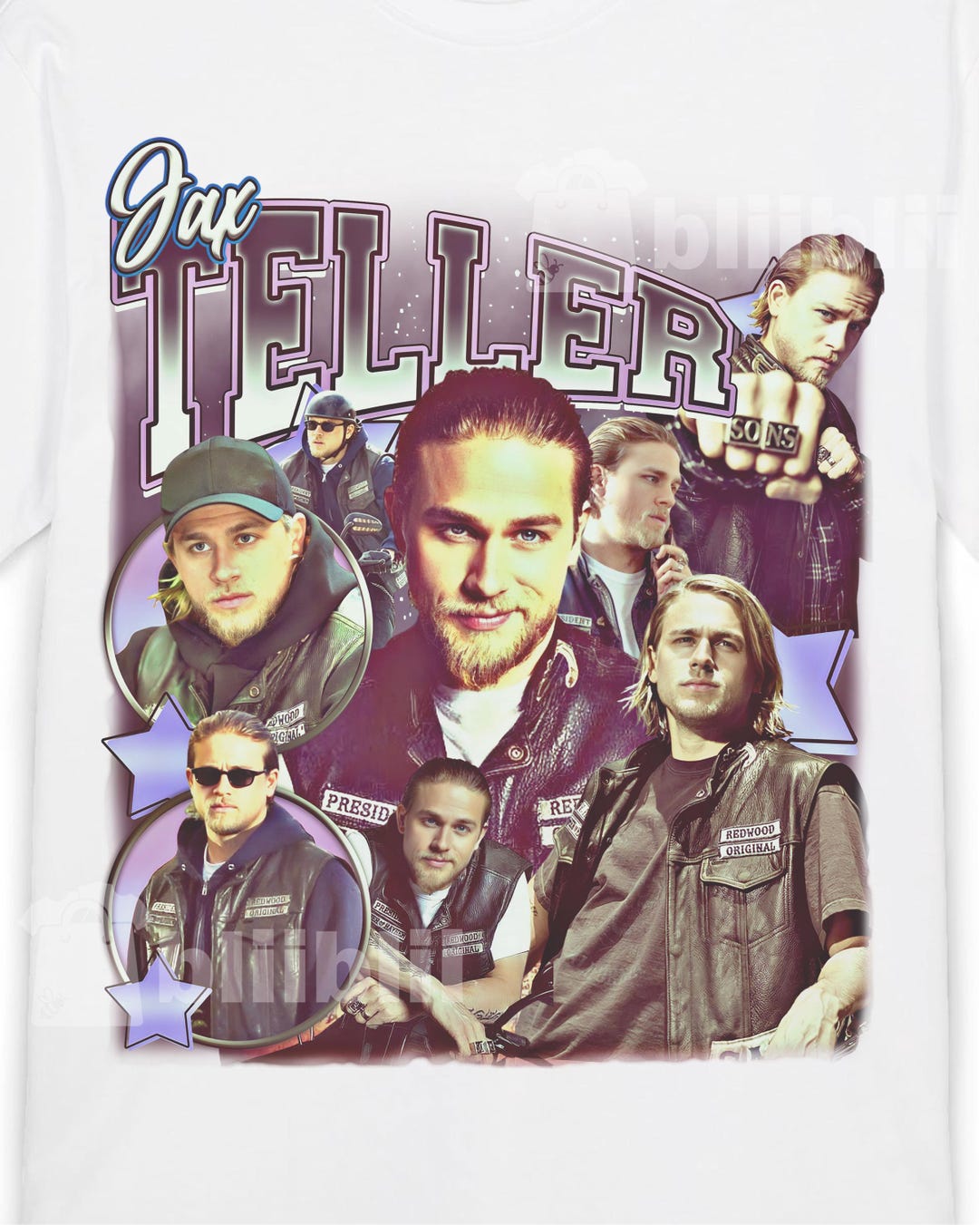 Jax Teller Bootleg Collage PNG – Retro Outlaw Biker Digital Art ...