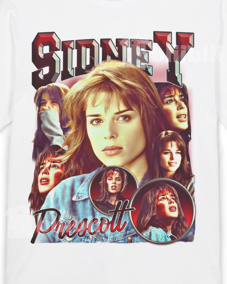 Sidney Prescott Bootleg Collage PNG – Retro Horror Final Girl Digital ...