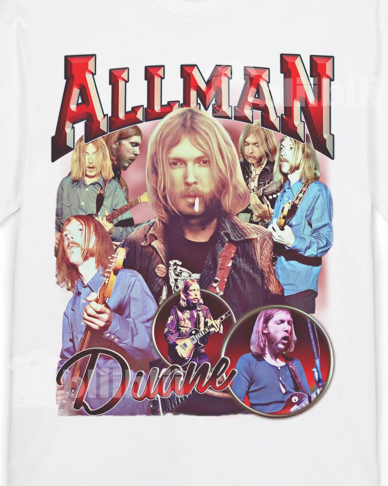 Retro Southern Rock Legend Collage PNG – 70s Bootleg Style Vintage Band ...
