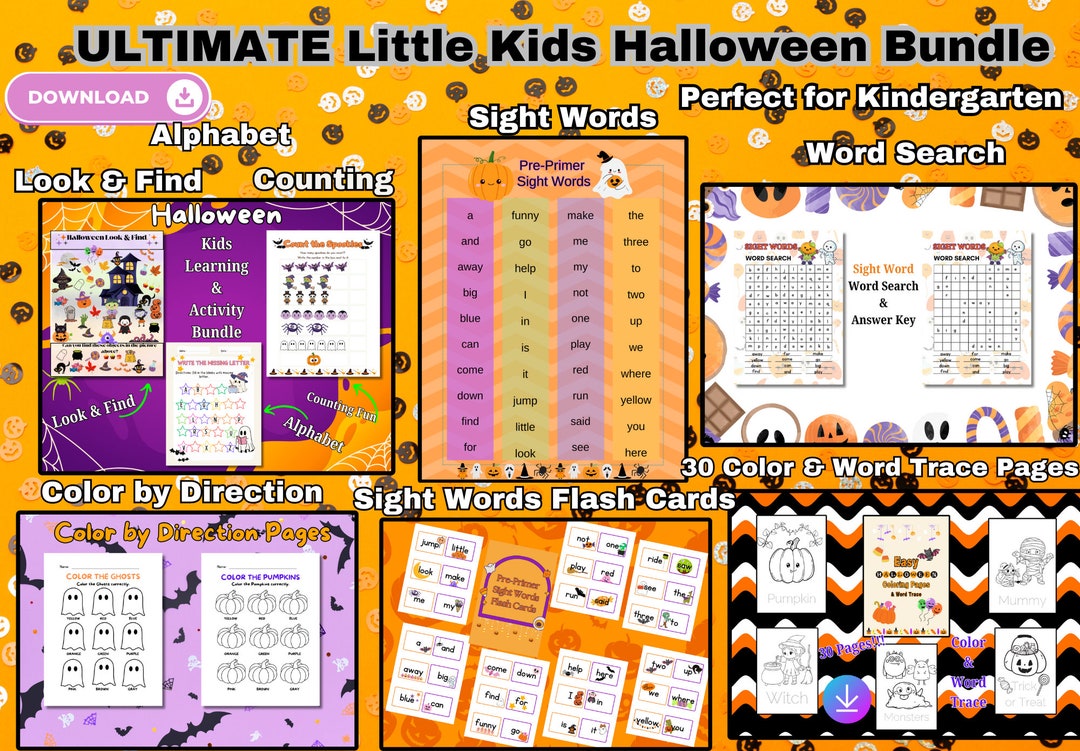 Kids Halloween Learning| Activity Bundle| Educational Seasonal ...