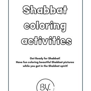 Shabbat Coloring Book – Jewish Printable for Kids, Sabbath Crafts ...