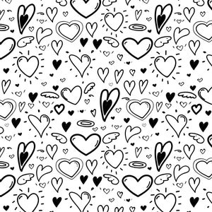 Printable Doodle Pattern Coloring Book, Relaxing Black & White Abstract ...