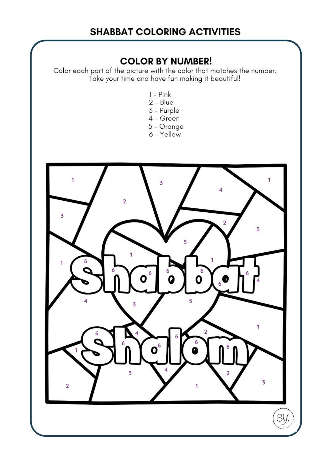 Shabbat Coloring Book – Jewish Printable for Kids, Sabbath Crafts ...