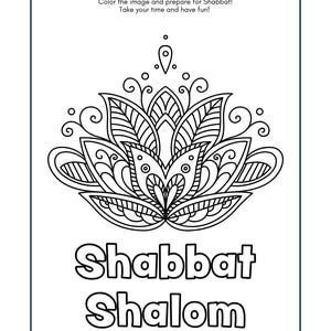 Shabbat Coloring Book – Jewish Printable for Kids, Sabbath Crafts ...