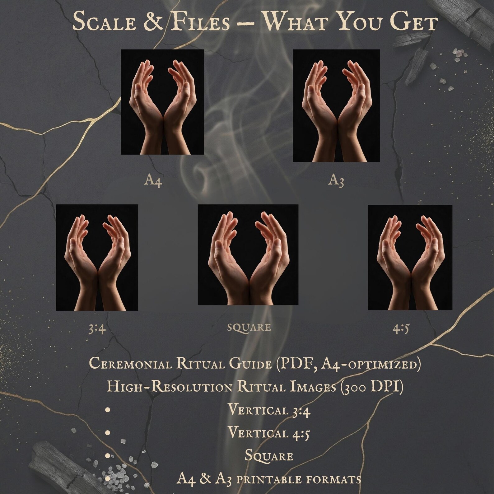The Hold — Silent Gesture II Printable Ritual Image & Ceremonial Guide ...