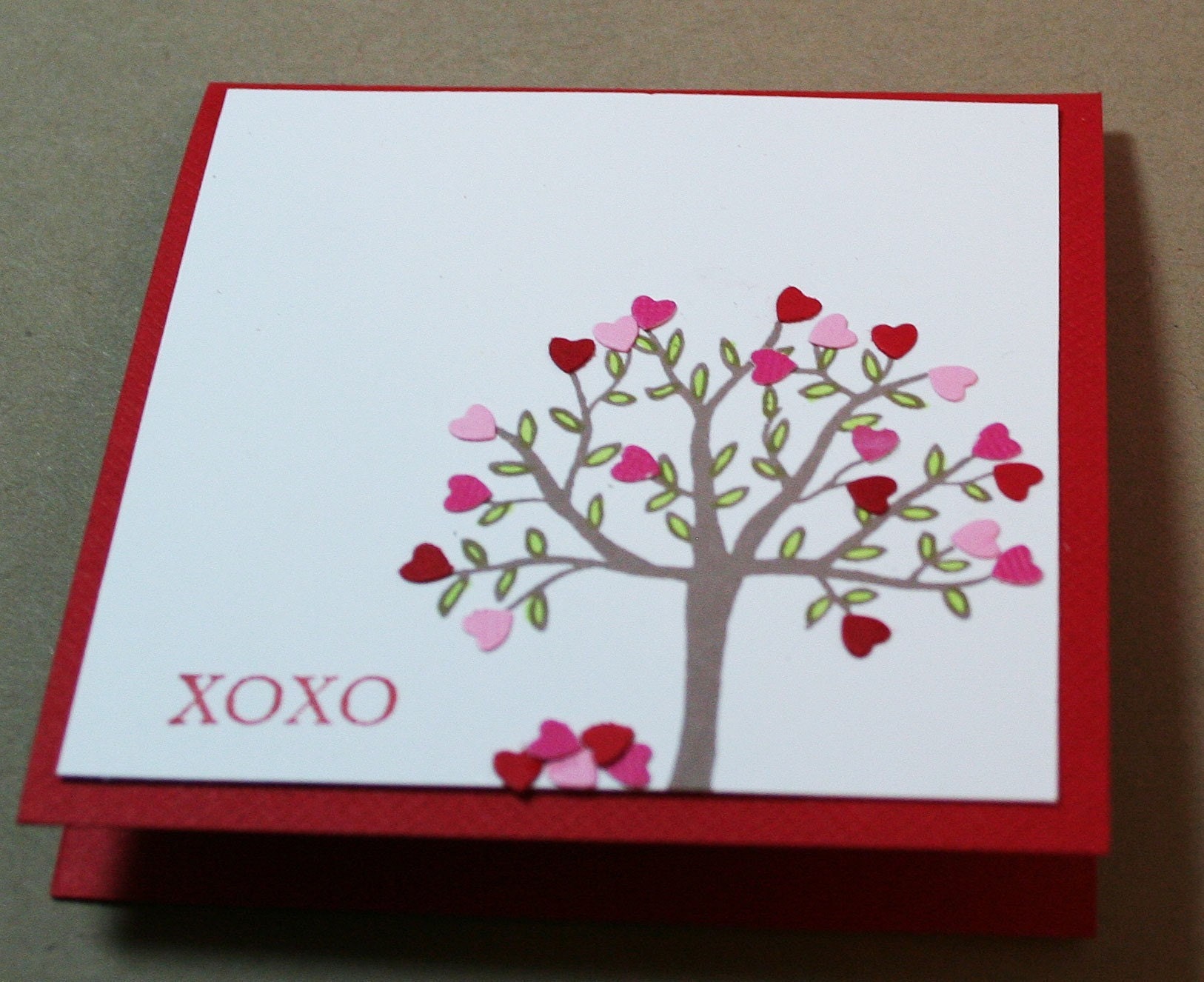 Mini Valentine Cards Kids Valentne Cards XOXO Heart Tree Valentine Card ...