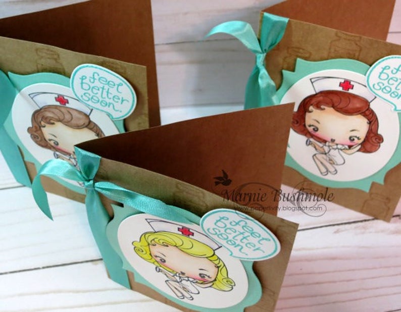 Feel Better Soon, Get Better Soon Card, Get Well Card, Nurse Card ...