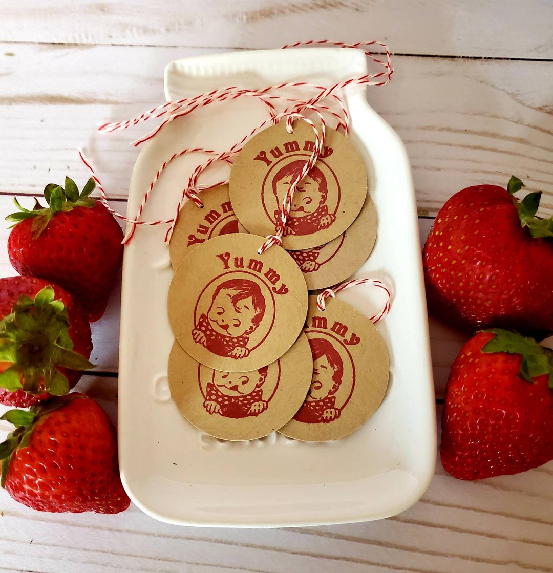 Yummy Gift Tag Set of 10 Food Tag Canning Label Baking - Etsy