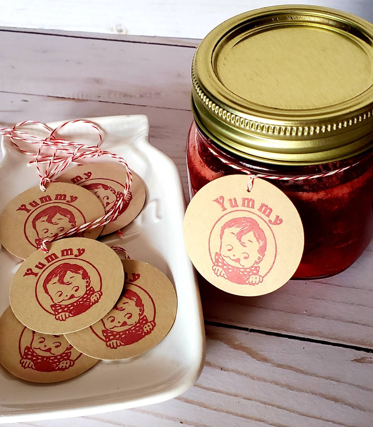 Vintage Yummy Gift Tag Set of 10 Food Tag Canning Label - Etsy