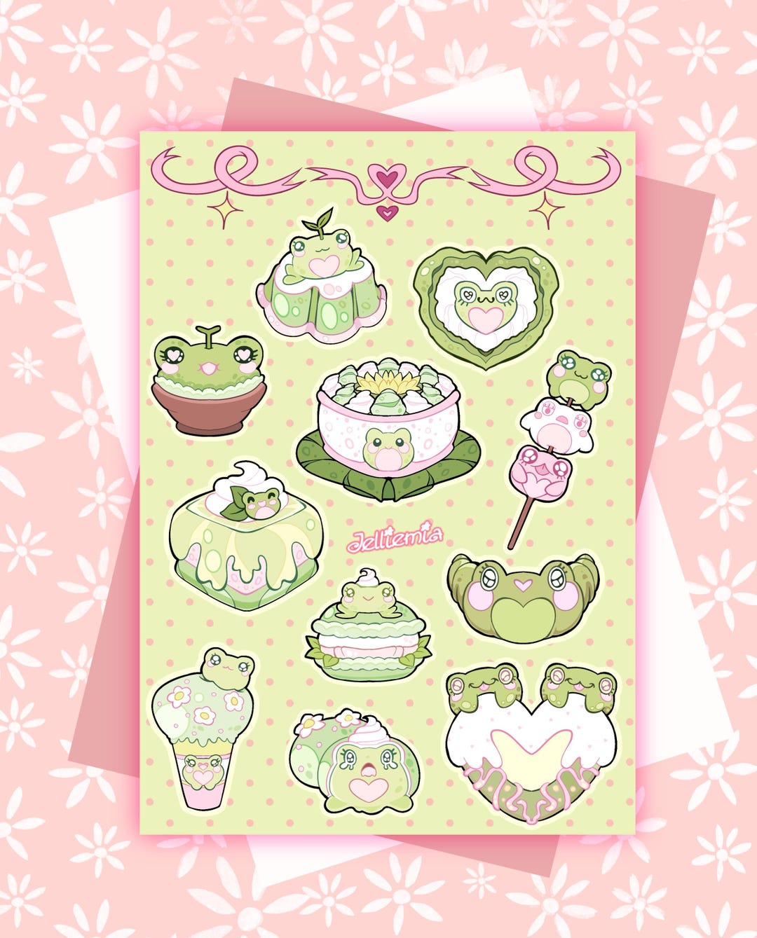 Cute Frog Dessert Sticker Sheet, A5 Size - Etsy