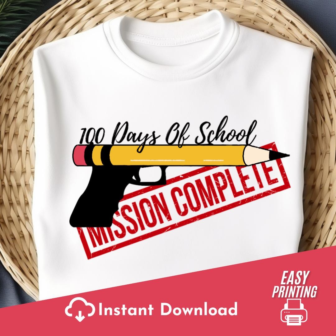 Mission 100 Days Complete Png , Happy 100 Days of School Png , I ...