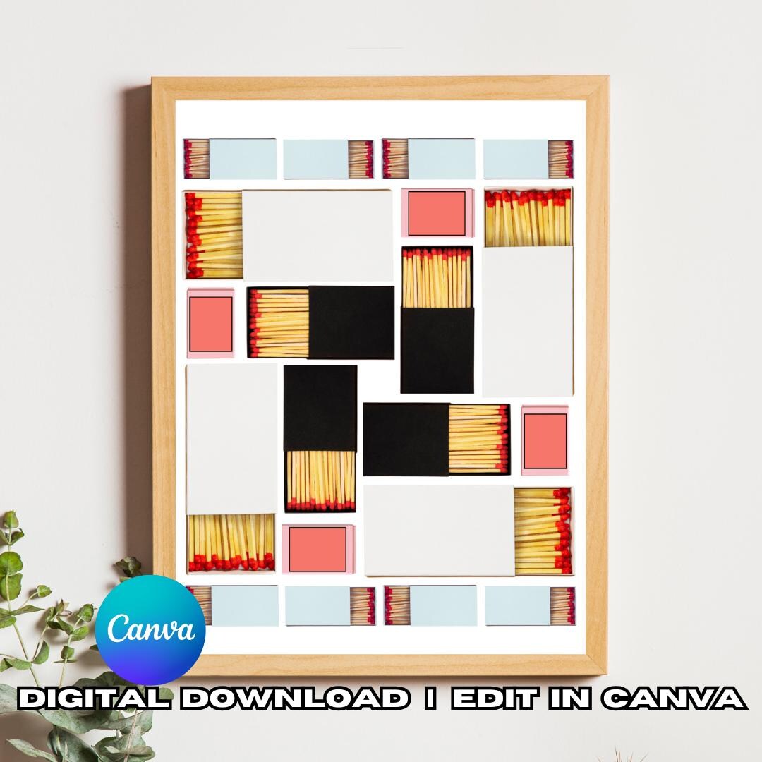 Matchbook Poster Art Template | Blank Matchbook Template | Customized ...